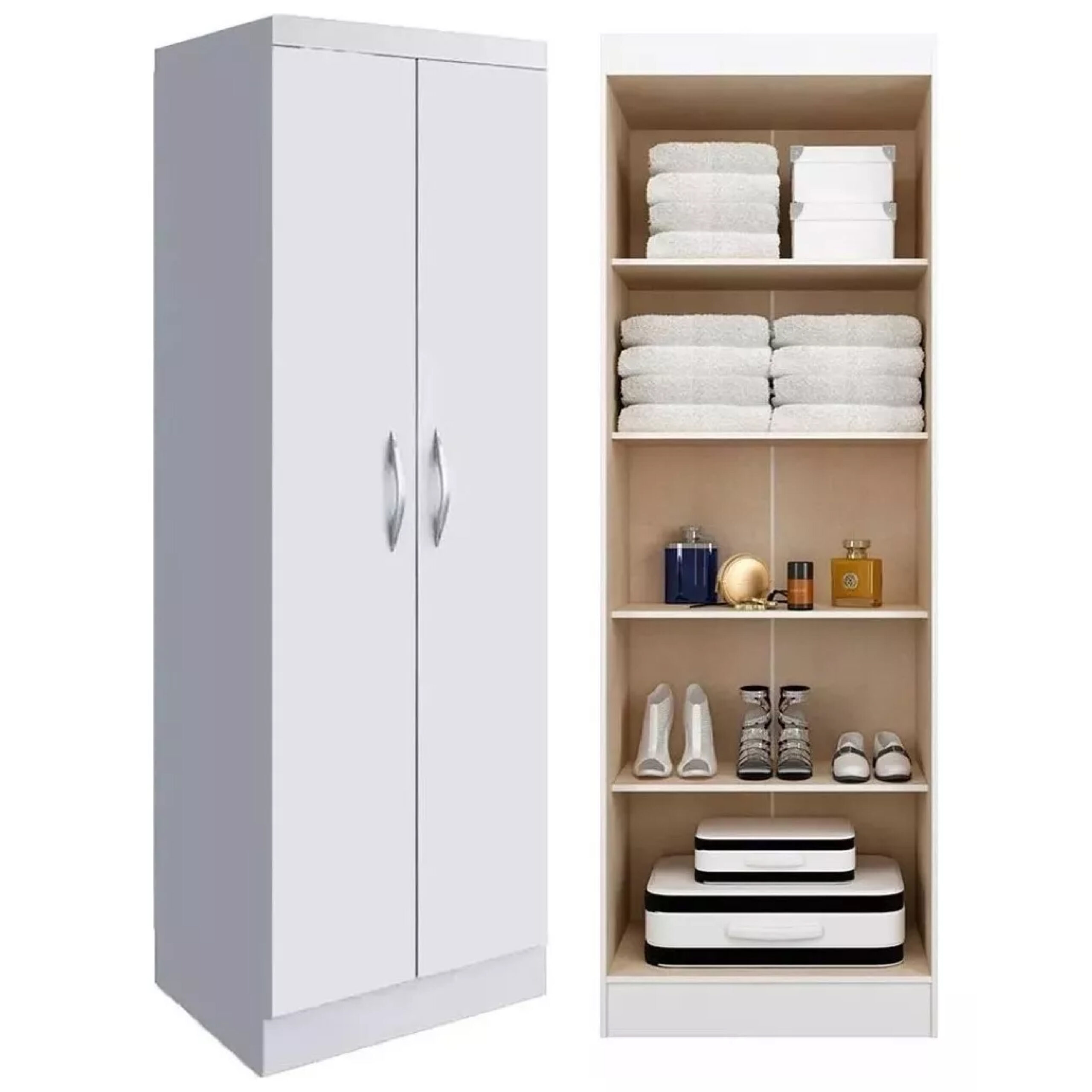 Ropero Armario Placard – Multiuso- 2 Puertas 5 Estantes – Expansión